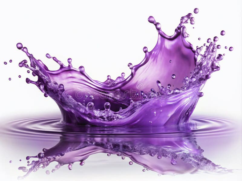 Lilac Water Splash Tilt-Shift Image: a Vibrant, Playful Design Element ...