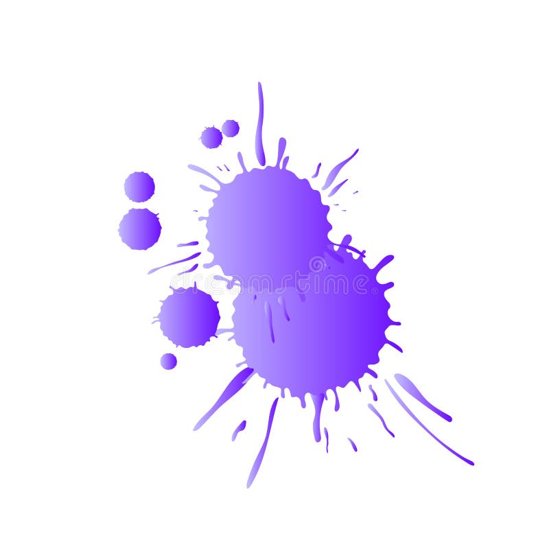 Lilac Watercolor Paint Drops Stock Vector - Illustration of splash ...