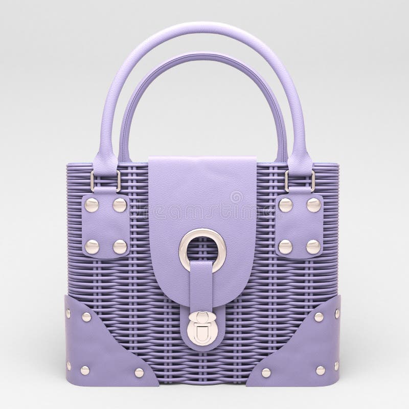Lilac wicker handbag stock photo. Image of concept, fashion - 28779228