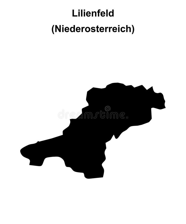 Lilienfeld outline map stock vector. Illustration of district - 371627577