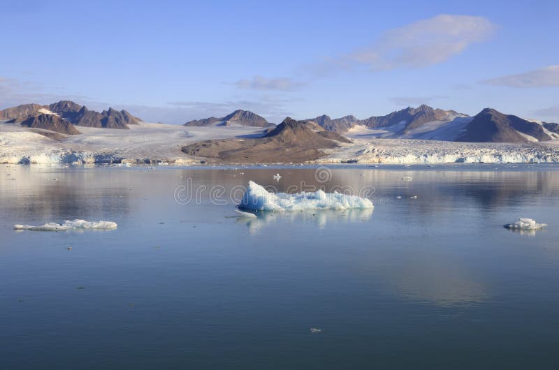 Lilliehookbreen the Glacier Complex in Svalbard Stock Image - Image of ...