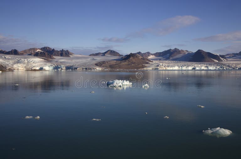 Lilliehookbreen the Glacier Complex in Svalbard Stock Photo - Image of ...