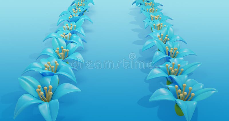Lilly Background 3D Cartoon Render Stock Illustration - Illustration of ...