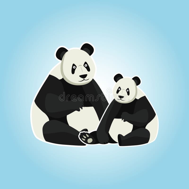 Vector Illustration of Panda or Known As Panda Bear Stock Vector ...