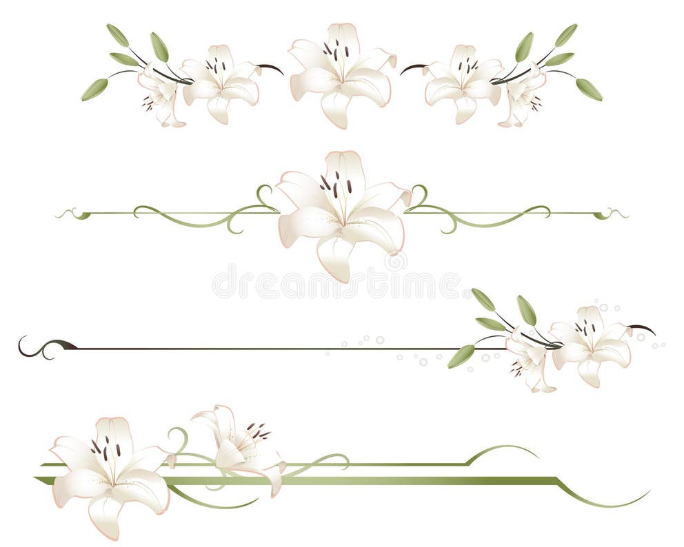 Pink Flower Divider Lines Stock Illustrations – 32 Pink Flower Divider ...
