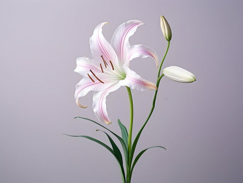 Lily Flower in Studio Background, Single Lily Flower, Beautiful Flower ...