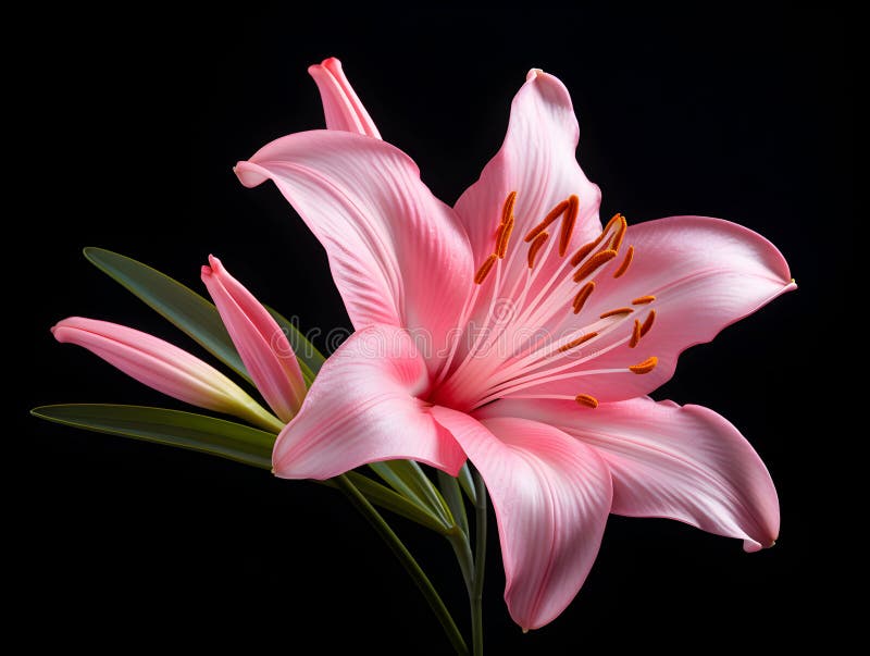 Lily Flower in Studio Background, Single Lily Flower, Beautiful Flower ...