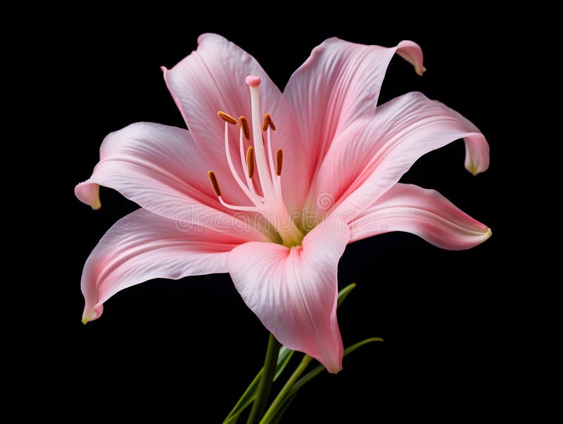 Lily Flower in Studio Background, Single Lily Flower, Beautiful Flower ...
