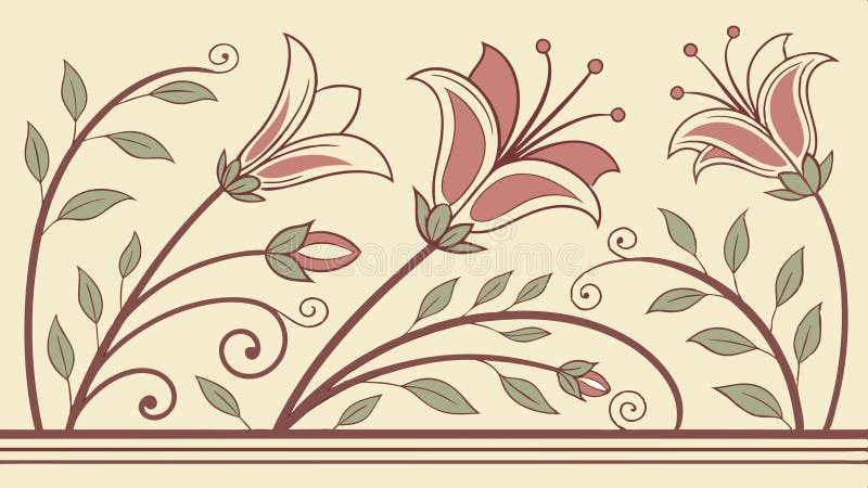 Lily Flowers Border, Elegant Floral Frame Vector Design Generative AI ...