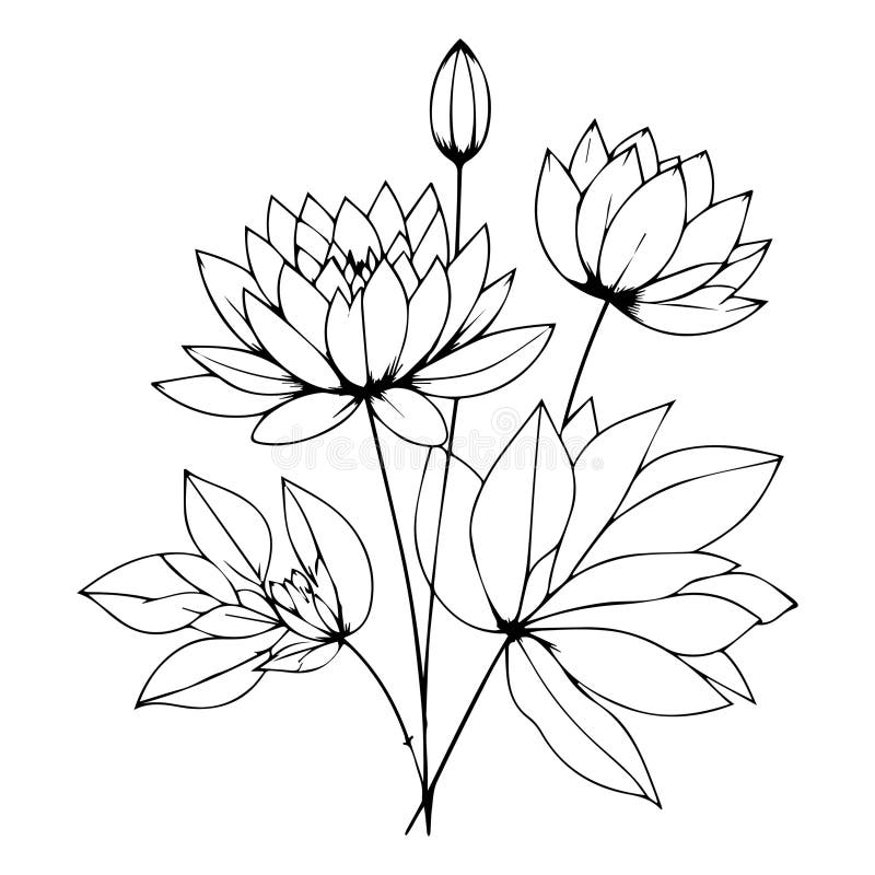 Lily Pad Water Lily Drawing Simple Lily Pad Drawing Simple Easy Water Lily Drawing Waterlily