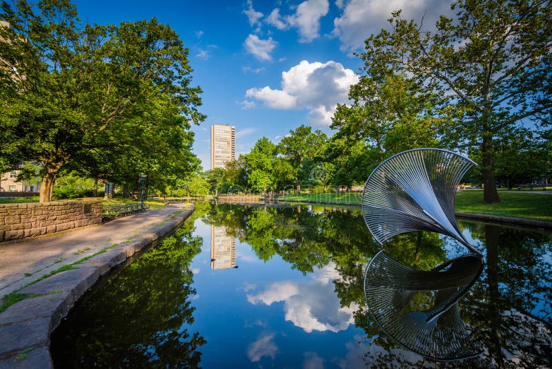 The Lily Pond at Bushnell Park, in Hartford, Connecticut. Stock Photo ...