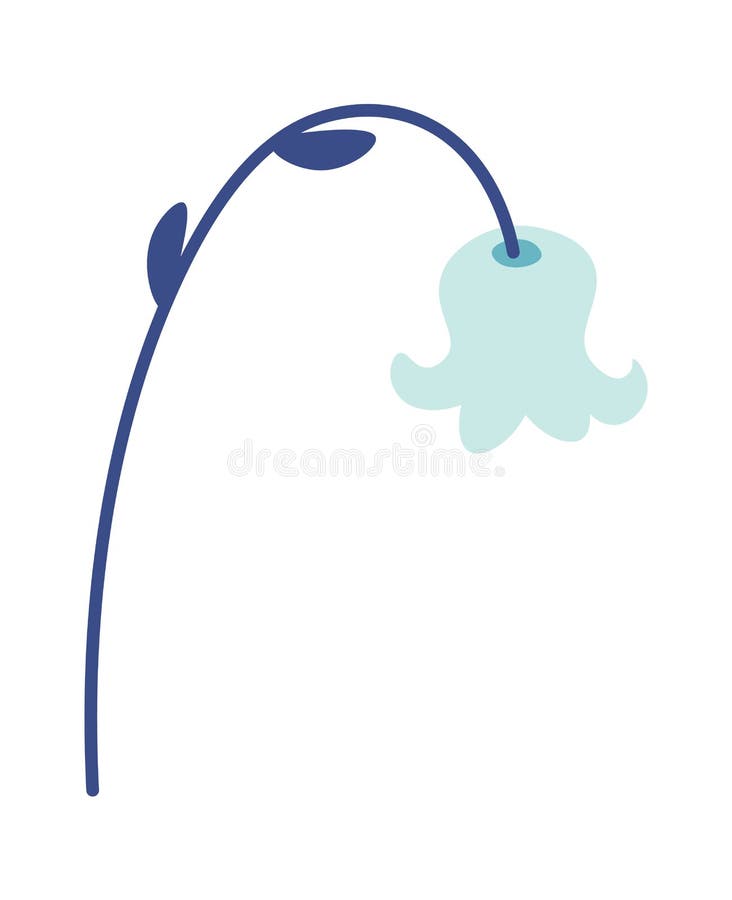 Lily of Valley Flat Icon Spring Fragrant Flower Stock Vector ...