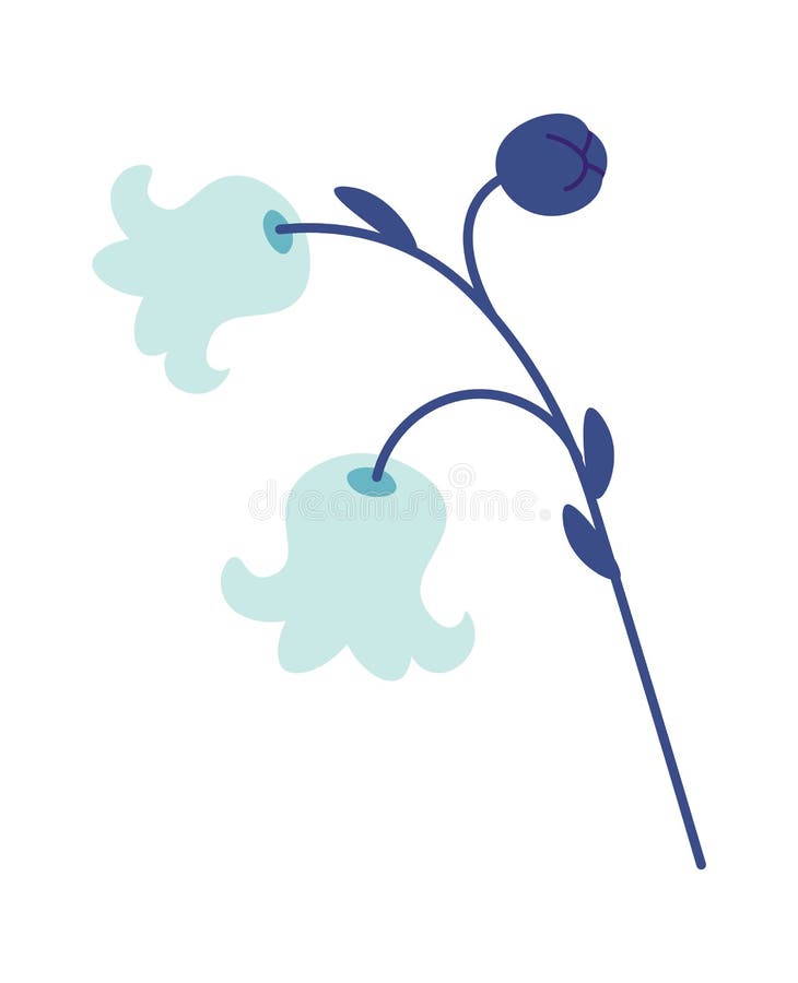 Lily of Valley Flat Icon Spring Fragrant Flower Stock Vector ...