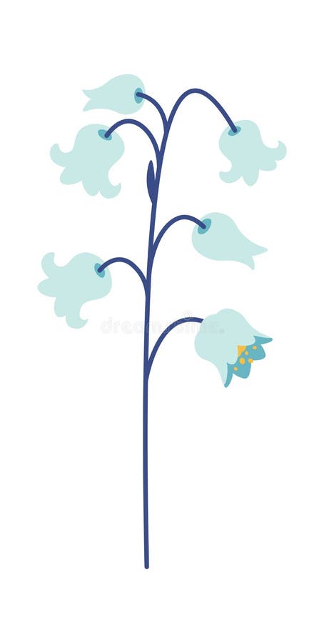 Lily of Valley Flat Icon Spring Fragrant Flower Stock Vector ...