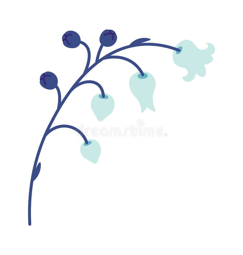 Lily of Valley Flat Icon Spring Fragrant Flower Stock Vector ...
