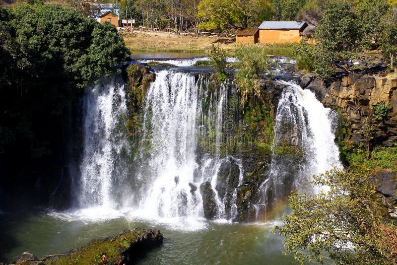 Lily Waterfall of Ampefy, Madagascar Stock Photo - Image of famous ...