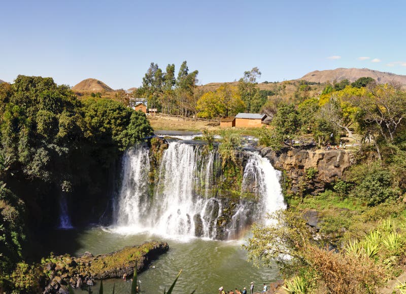 Lily Waterfall of Ampefy, Madagascar Stock Photo - Image of famous ...