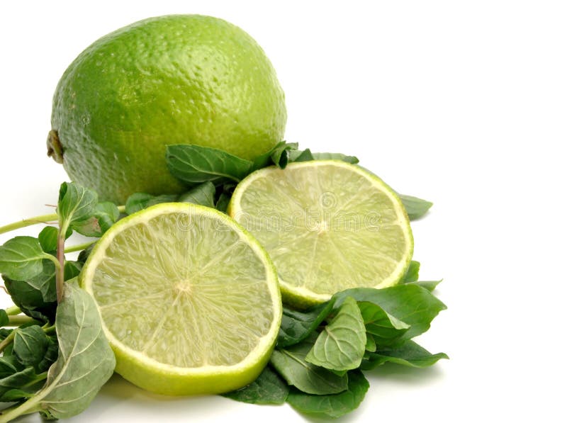Lima Along with Lime Slices Stock Photo - Image of sliced, lemonade ...