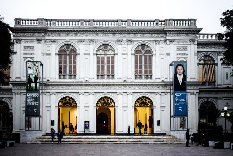 Lima Art Museum with Two Ads Editorial Photo - Image of museum ...