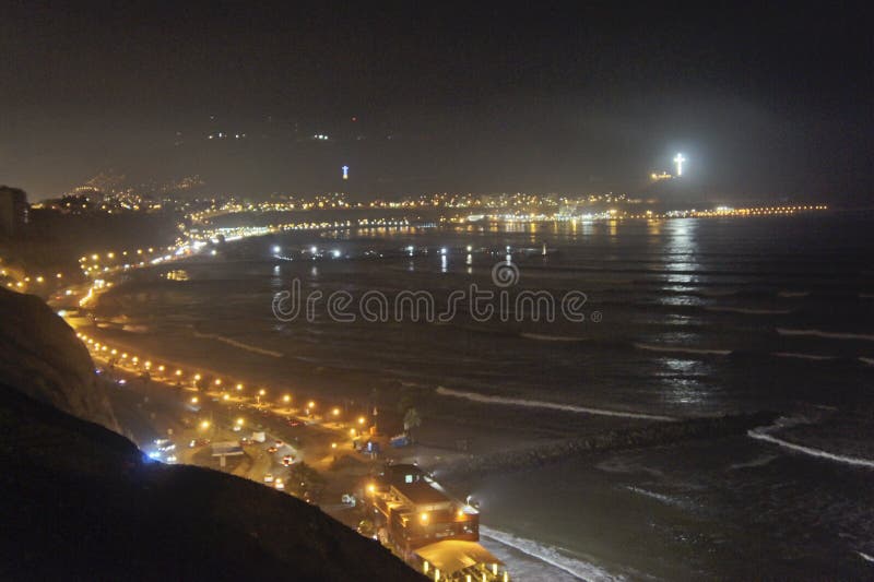 Lima, Modern City View by Night, Peru, South America Editorial Photo ...