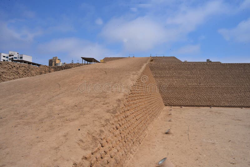 Lima, Peru - Huallamarca, the Inca Pyramid in Lima S Huaca, Peru Stock ...