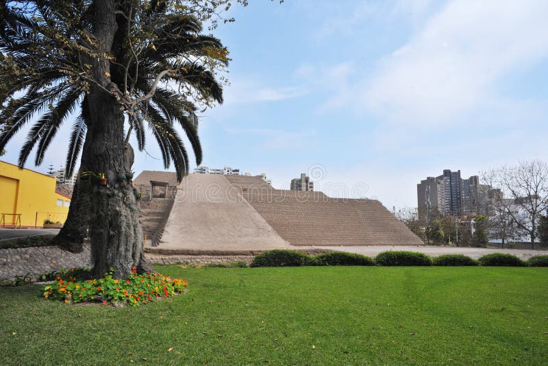 Lima, Peru - Huallamarca, the Inca Pyramid in Lima S Huaca, Peru Stock ...