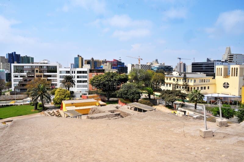 Lima, Peru - Huallamarca, the Inca Pyramid in Lima S Huaca, Peru ...