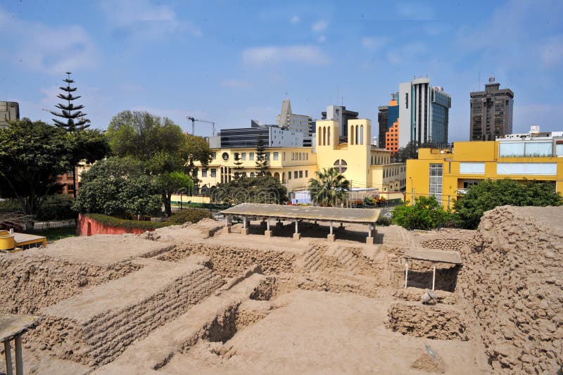 Lima, Peru - Huallamarca, the Inca Pyramid in Lima S Huaca, Peru ...
