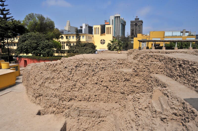 Lima, Peru - Huallamarca, the Inca Pyramid in Lima S Huaca, Peru ...