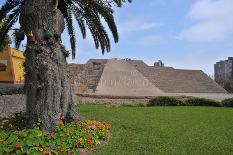 Lima, Peru - Huallamarca, the Inca Pyramid in Lima S Huaca, Peru Stock ...