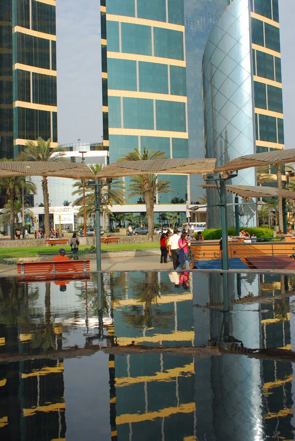 LIMA, PERU : the Marriot Hotel Reflected on a Pool in Lima, Peru ...