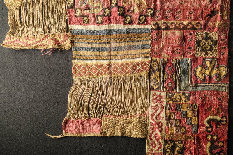 Lima, Peru - Dec 3, 2023: Ancient Pre-Inca Textiles on Display at the ...