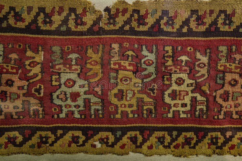 Lima, Peru - Dec 3, 2023: Ancient Pre-Inca Textiles on Display at the ...