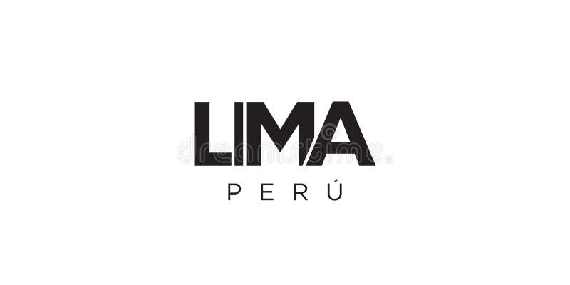 Lima in the Peru Emblem. the Design Features a Geometric Style, Vector ...