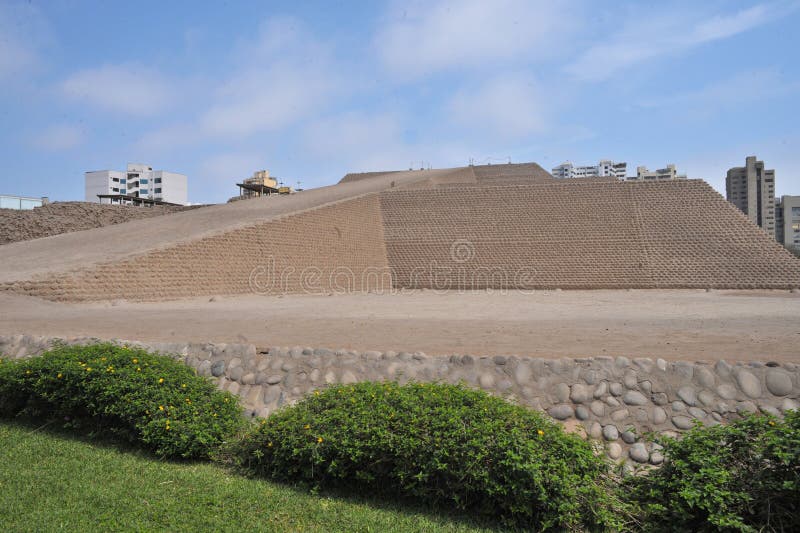 Lima, Peru - Huallamarca, the Inca Pyramid in Lima S Huaca, Peru Stock ...