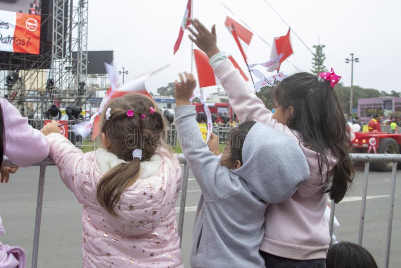 Parade of Firemen for the Reason of Peruvian Independence Day Editorial ...