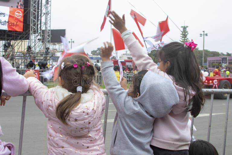 Parade of Firemen for the Reason of Peruvian Independence Day Editorial ...