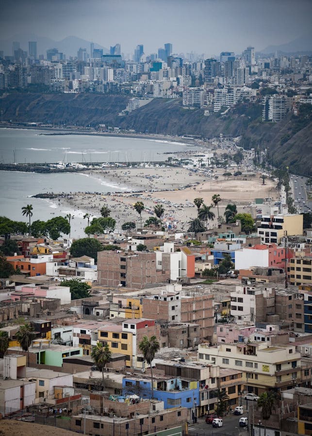 Views Along the Coast of Lima from the Morro Solar Mirador. Lima, Peru ...