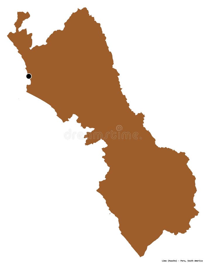 Lima, Region of Peru, Zoomed. Satellite Stock Illustration ...