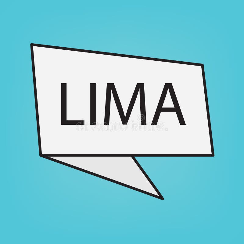 Lima word on a sticker stock vector. Illustration of vacation - 128488792