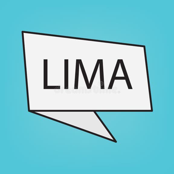 Lima word on a sticker stock vector. Illustration of vacation - 128488792