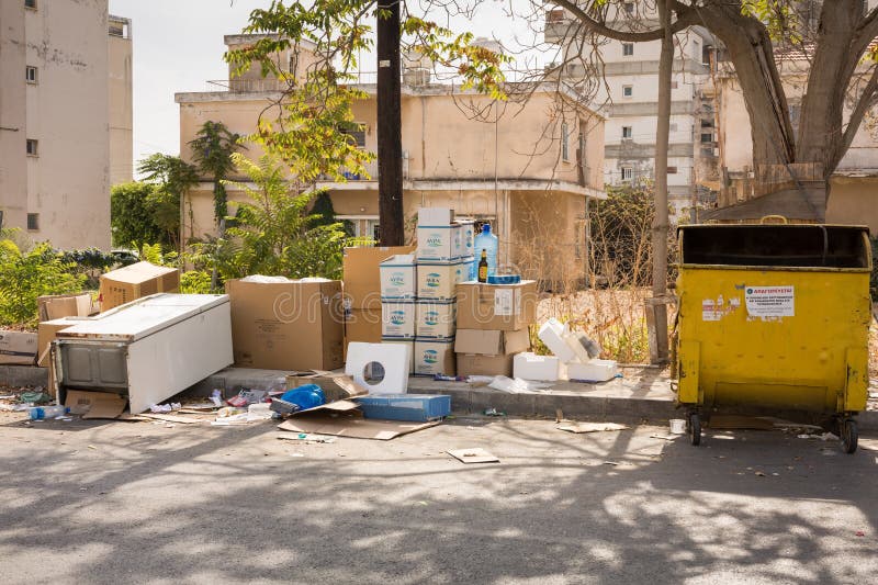 Limassol street stock image. Image of building, buildings - 12787063