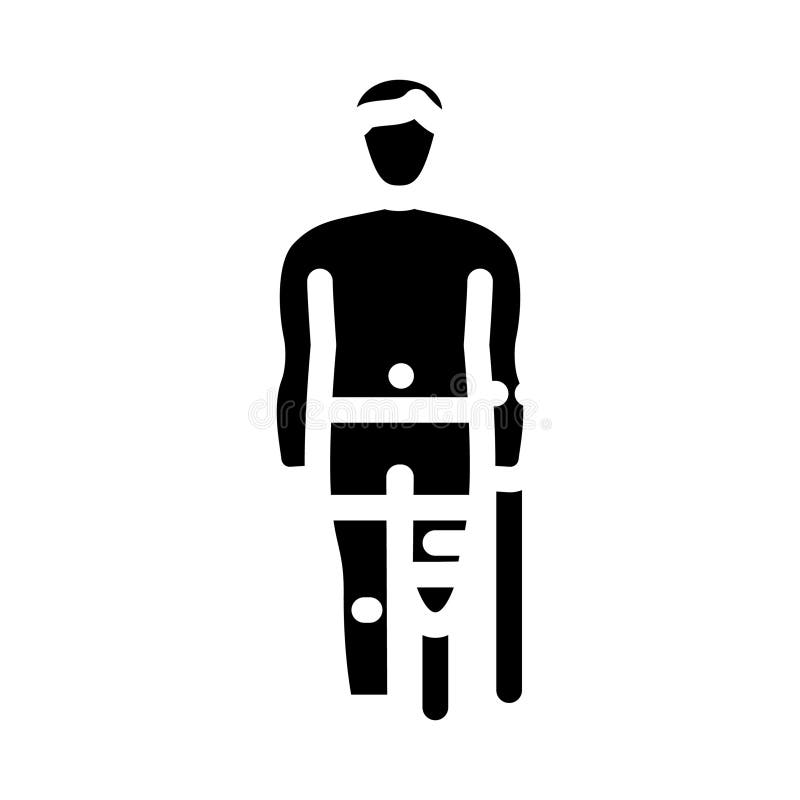 Limb Amputation Surgery Glyph Icon Vector Illustration Stock ...