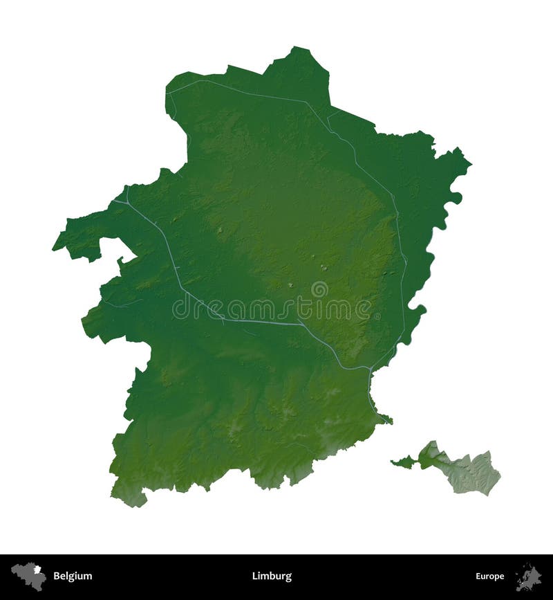 Limburg, Belgium, Isolated on White. Physical Stock Illustration ...