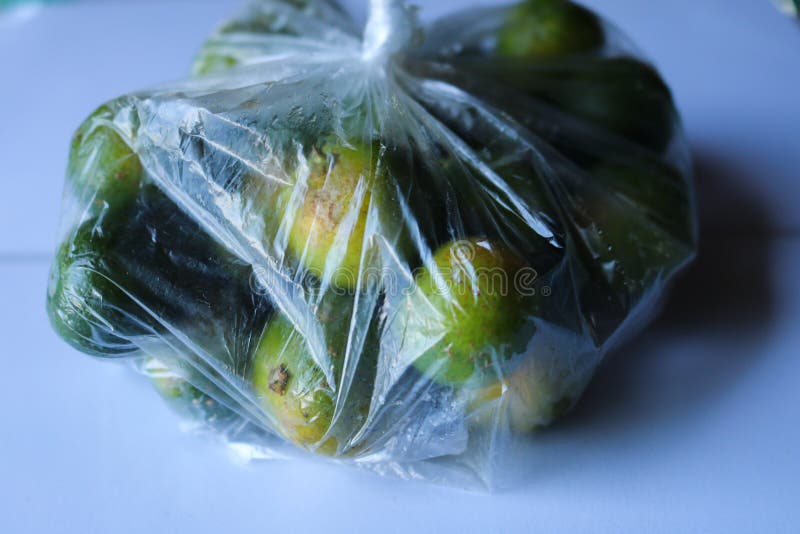 Lime in a Clear Plastic Bag Stock Photo - Image of clear, herb: 259243052