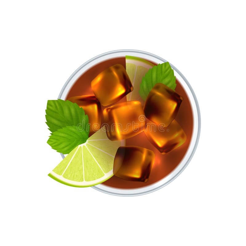 Lime Cola Cocktail Composition Stock Vector - Illustration of club ...