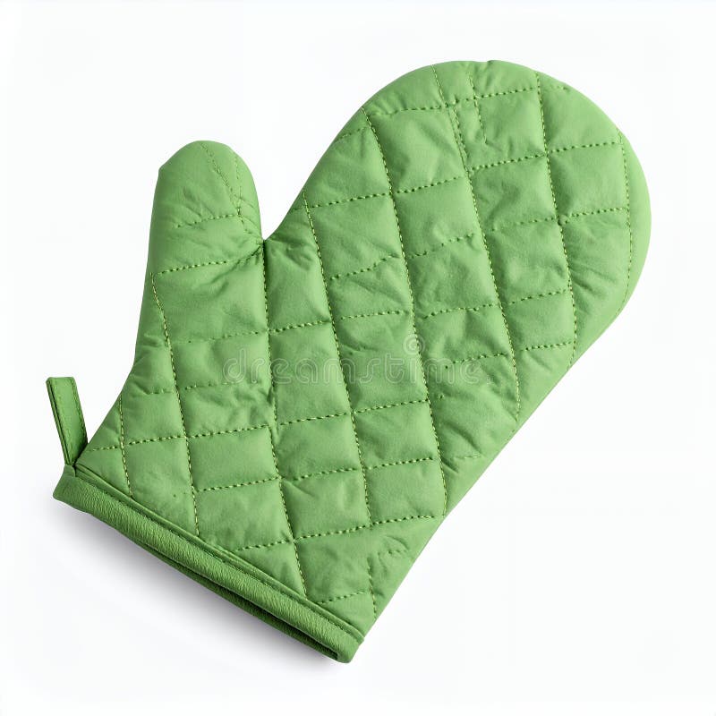 Lime-colored Oven Mitt for Safe Cooking, Diamond Pattern Design on ...