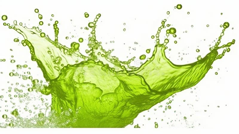 Lime-Colored Watersplash Collage Stock Illustration - Illustration of ...