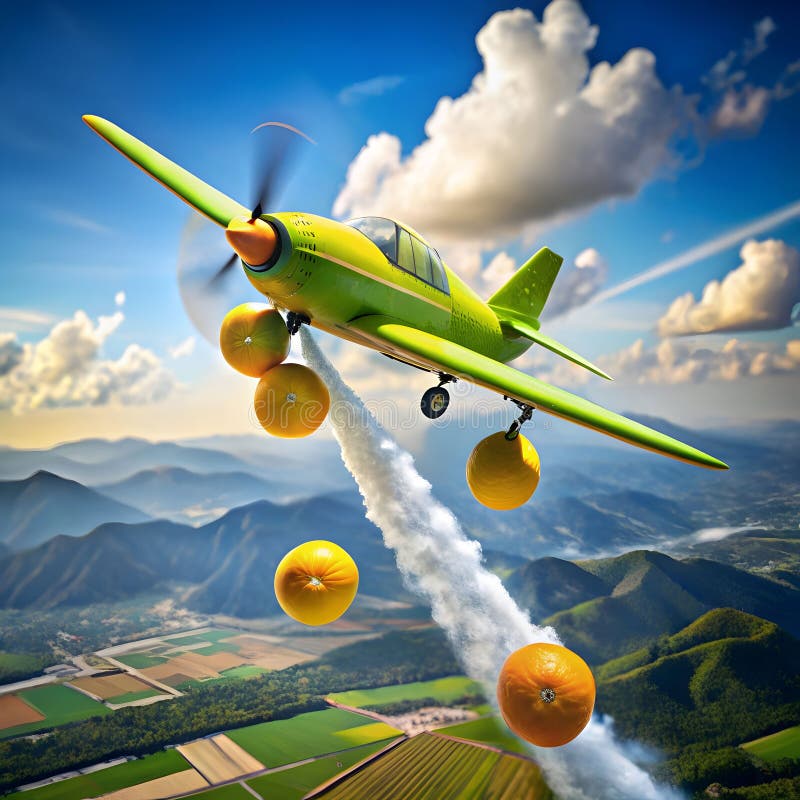 A Lime, with a Playful Expression, Performs a Dramatic Barrel Roll a Stock Illustration ...