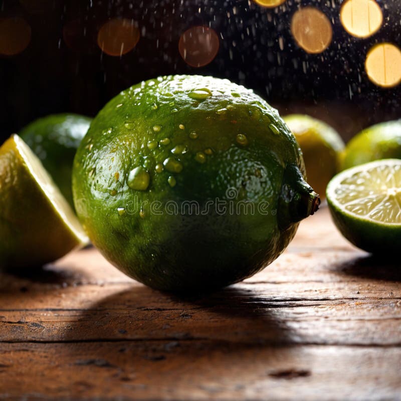 Lime Fresh Raw Organic Fruit Stock Illustration - Illustration of ...